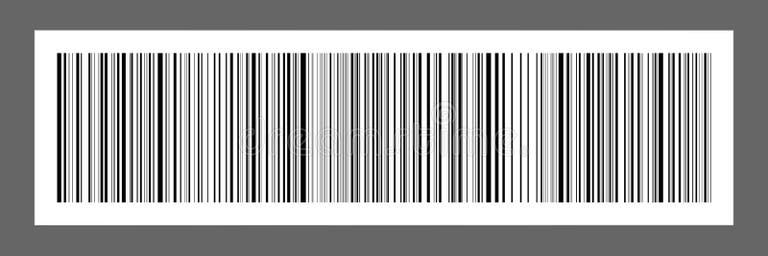 Horizontal Black Bar Code on White Paper Sticker for Pattern and Stock ...