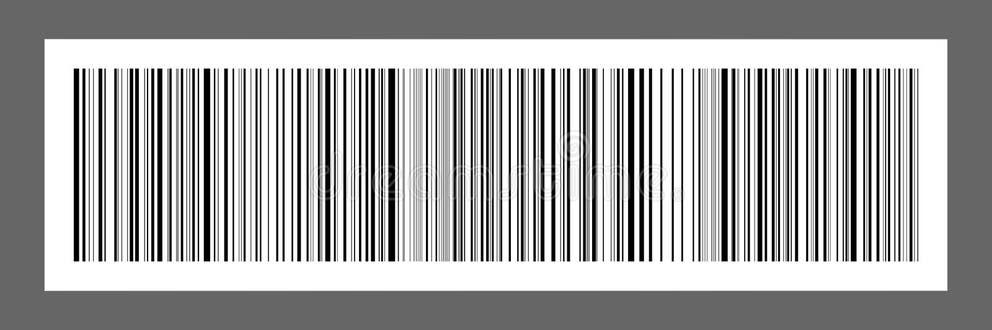 Horizontal Black Bar Code on White Paper Sticker for Pattern and Stock ...