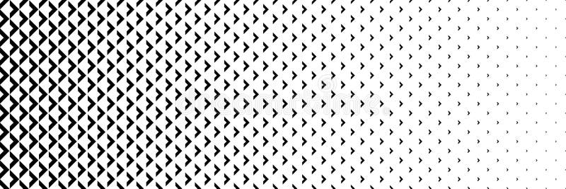 Horizontal Black Halftone of Arrow Design for Pattern and Background ...