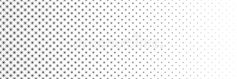 Horizontal Black Halftone of Asterisk and Star Design for Pattern and ...