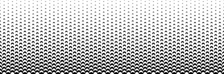 Horizontal Black Halftone of Crescent Moon Design for Pattern and ...