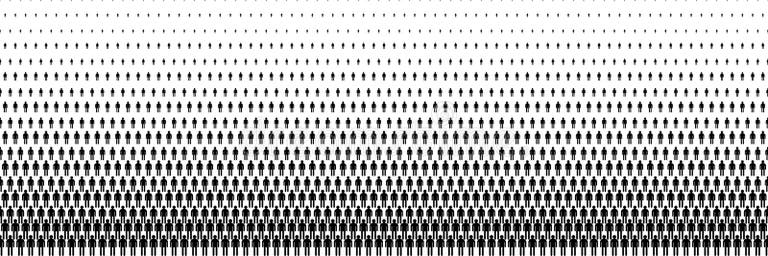 Horizontal Black Halftone of Man Icon on White for Pattern and ...