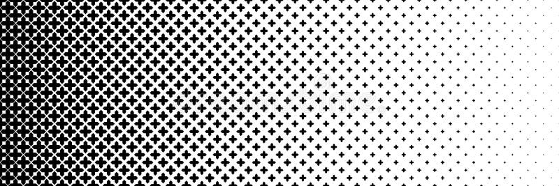 Horizontal Black Halftone of Sharp Cross and Sharp Plus Design for ...