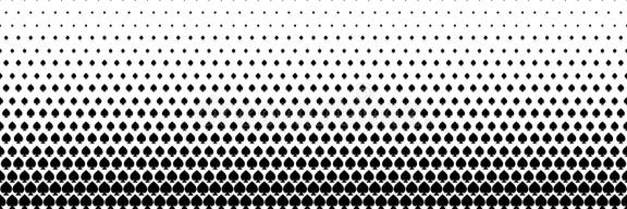 Horizontal Black Halftone of Spades Icon of Playing Card Design for ...