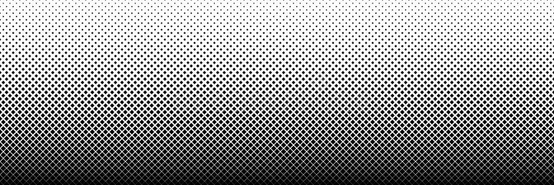 Horizontal Black Halftone of Square Design for Pattern and Background ...