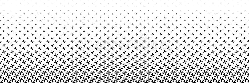 Horizontal Black Halftone of Triangle Design for Pattern and Background ...