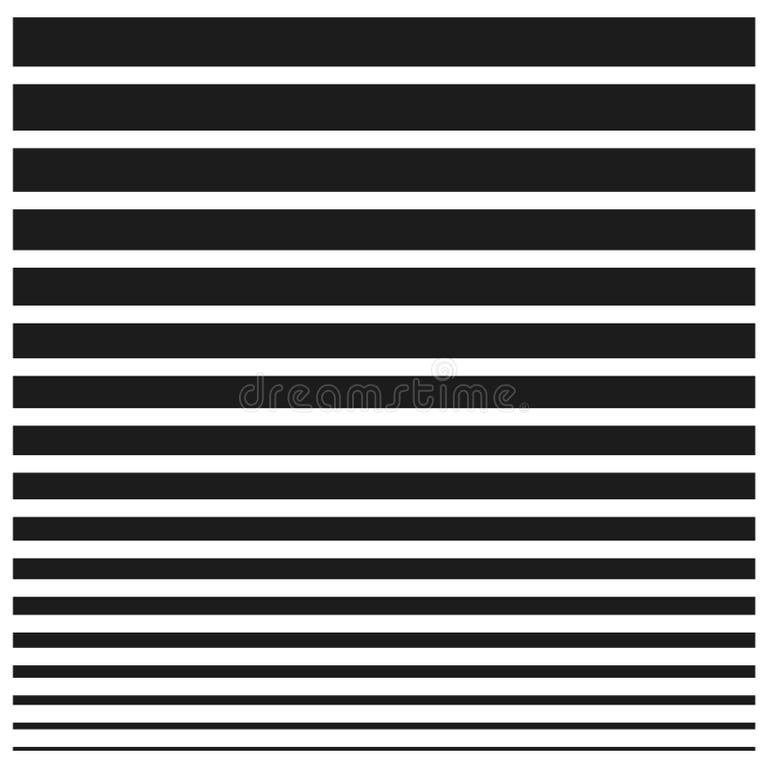 Horizontal Black Lines. Thin and Thick Shapes. Repeating Line Pattern ...