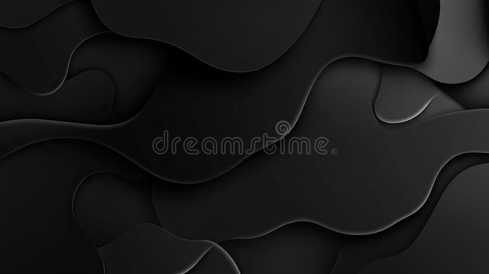 Horizontal Black Minimal Abstract Shapes with Subtle Gradients and ...