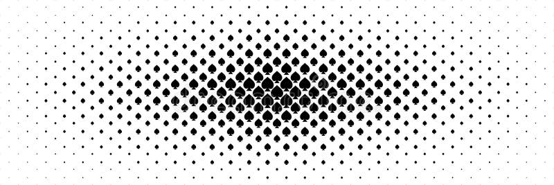 Horizontal Black Spades Spreading from Center Design for Pattern and ...
