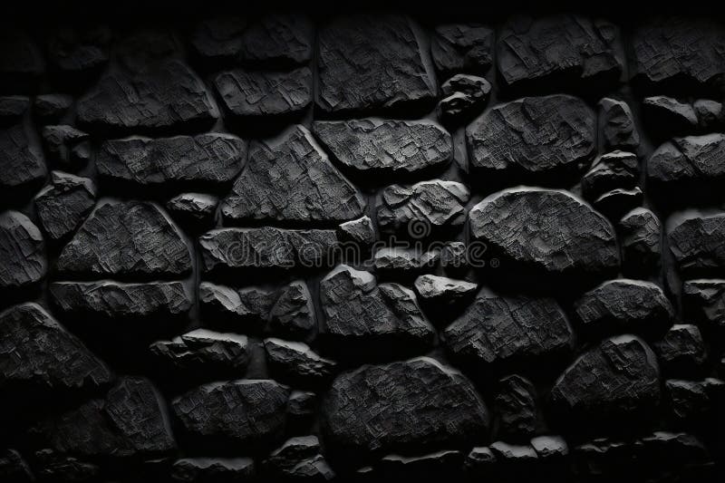 Horizontal Black Stone Texture for Pattern and Background, Abstract ...