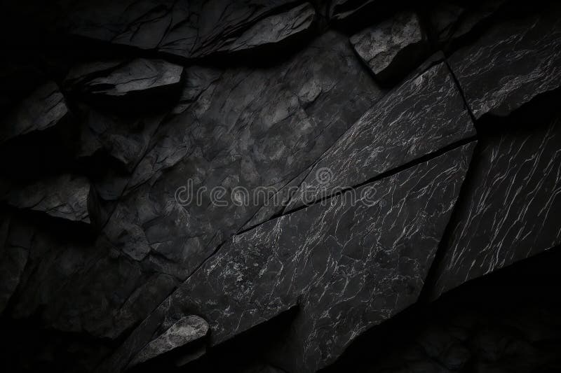Horizontal Black Stone Texture for Pattern and Background, Abstract ...