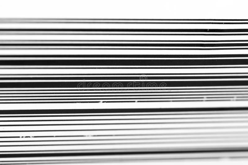 Horizontal Black and White Bar Code Close Up Macro Shot Stock Photo ...