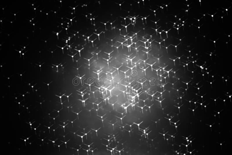 Science Black and White Particles Illustration Background Stock Image ...