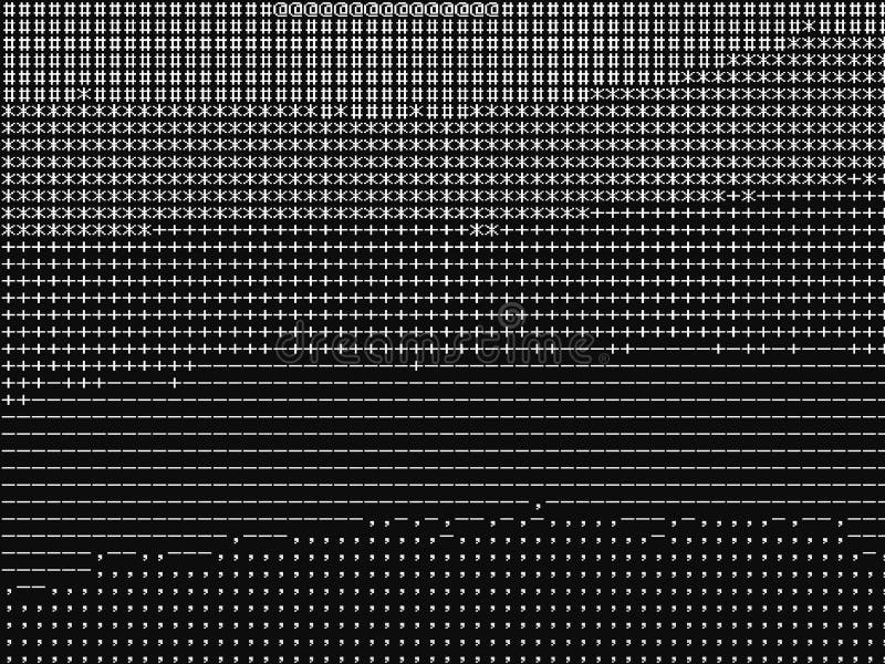 Horizontal Black and White Pixel Dots Landscape Background Stock ...