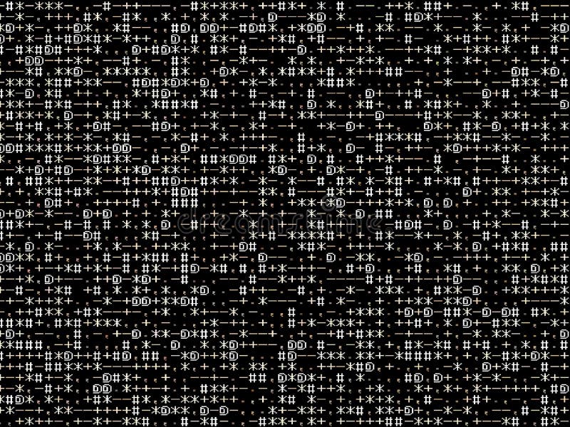 Horizontal Black and White Text Symbols Illustration Background Stock ...