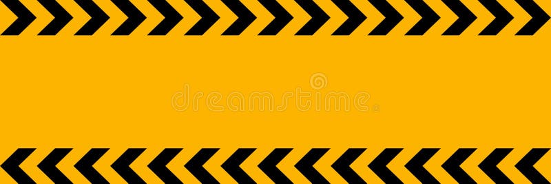 Horizontal Black and Yellow No Entry Sign Background with Blank Stock ...