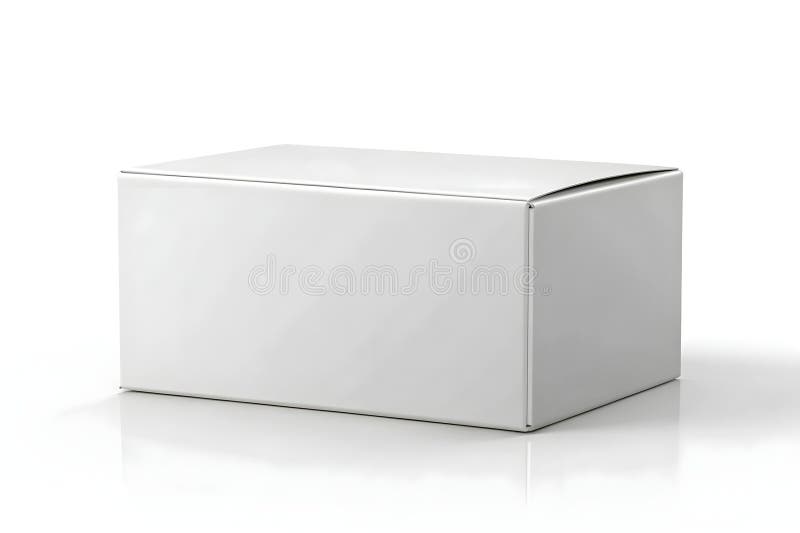 A Horizontal Blank Cardboard Box Packaging Mockup Stock Illustration ...