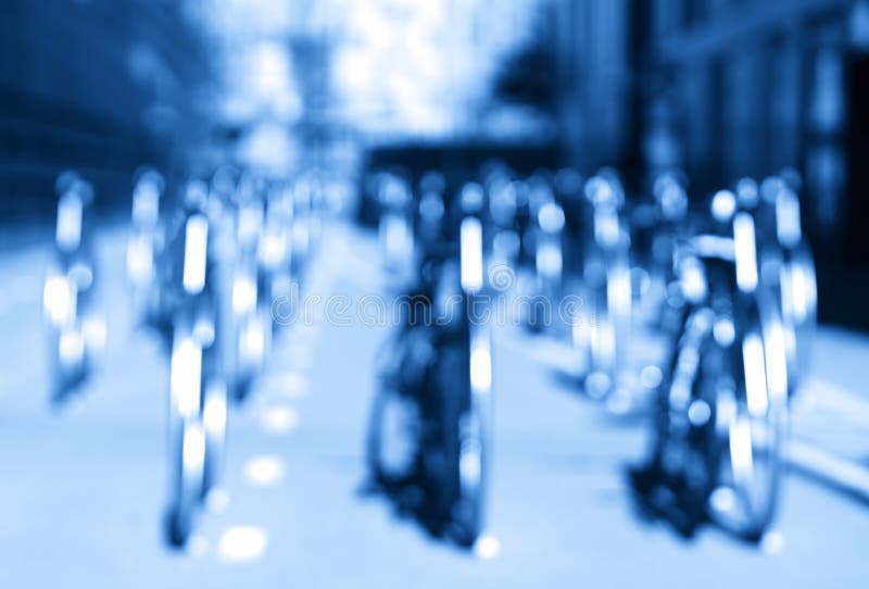 Horizontal Blue Bicycle Bokeh Background Stock Image - Image of bokeh ...