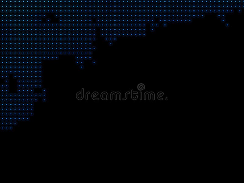 Horizontal Blue Pixel Dots Illustration Background Stock Illustration ...