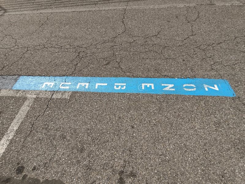 Blue Zone Bleue Short Parking Zone Sign Stock Photo - Image of ways ...