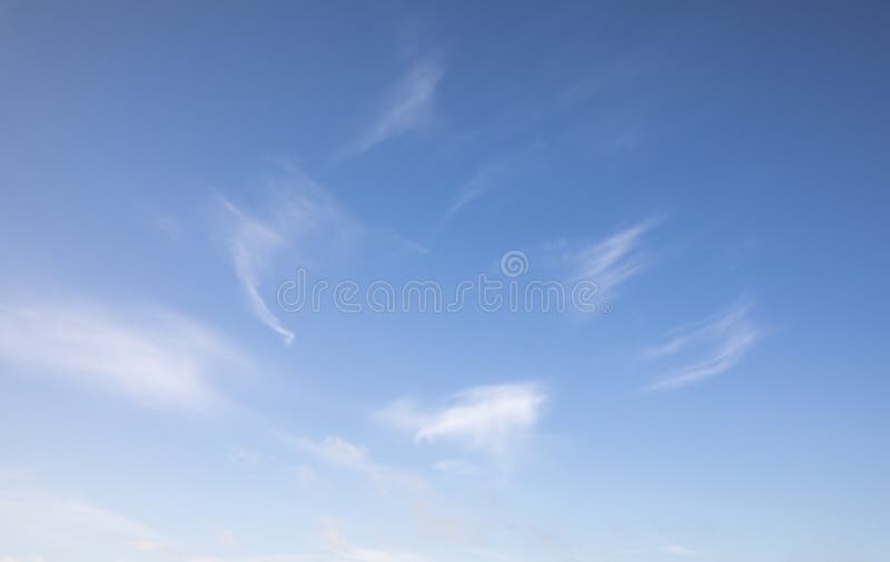 Blue Sky with Smooth Clouds at the Middle Stock Image - Image of ...