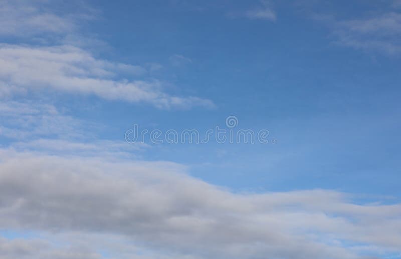 Horizontal Blue Sky with White Clouds Stock Image - Image of ...