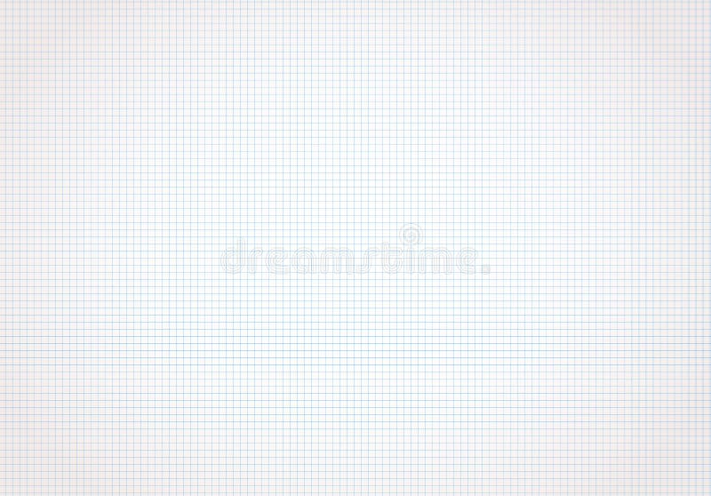 Horizontal Blue Squared, Grid White Maths Paper. Background for School ...