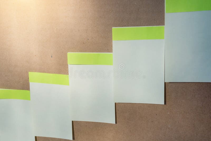 Horizontal Board with Many White Sticky Notes Pinned Stock Image ...