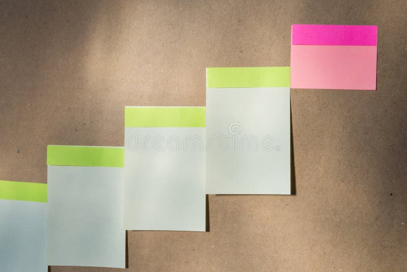 Horizontal Board with Many White Sticky Notes Pinned Stock Image ...