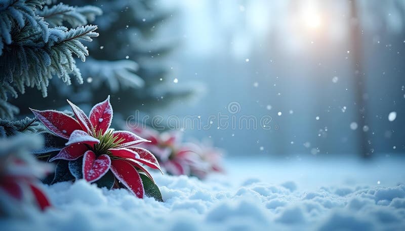 Horizontal Border Design Showcasing a Decorated Tree and Surrounding ...