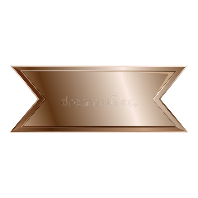 Horizontal Bronze Metallic Banner Showing Copy Space Stock Vector ...