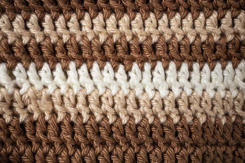 Horizontal Brown Shades Colored Crochet Lines Pattern, Beige and Brown ...