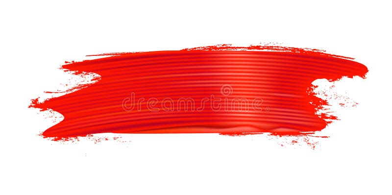 Horizontal Brush Stroke Red Stock Vector - Illustration of stroke ...