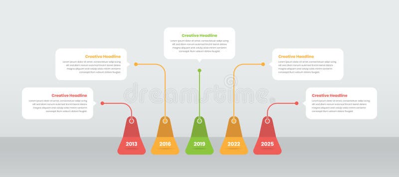 Horizontal Business Data Presentation Infographic Timeline Template ...