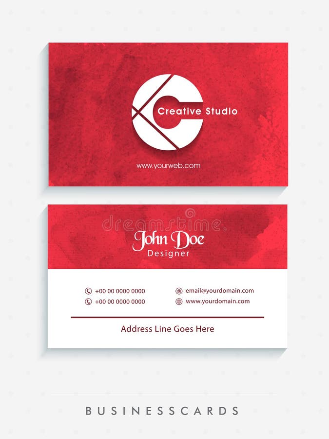 Horizontal Business or Visiting Card Set. Stock Illustration ...