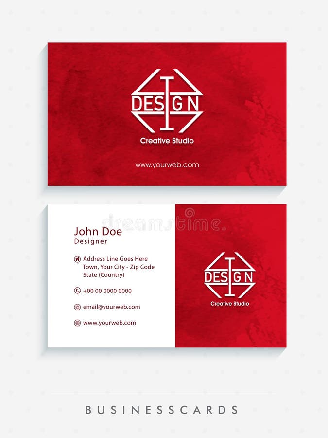 Horizontal Business or Visiting Card Set. Stock Illustration ...