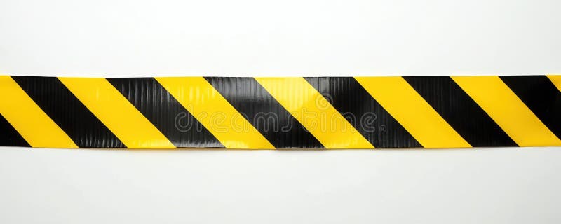Horizontal Caution Tape Features Black and Yellow Stripes, Warning Sign ...