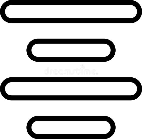 Horizontal Centre Align Vector Icon Stock Vector - Illustration of ...