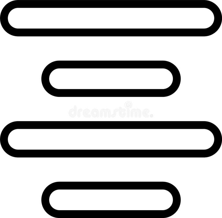 Horizontal Centre Align Vector Icon Stock Vector - Illustration of ...