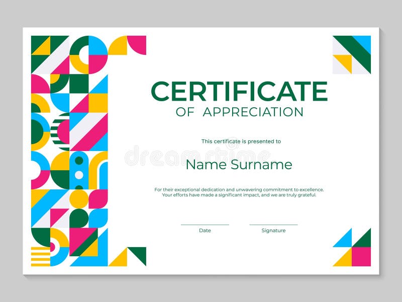 Horizontal Certificate Template Stock Illustrations – 14,412 Horizontal ...