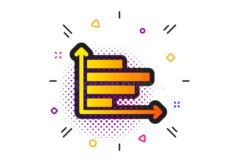 Horizontal Chart Icon. Column Graph Sign. Vector Stock Vector ...