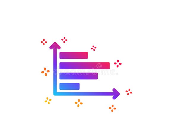 Horizontal Chart Icon. Column Graph Sign. Vector Stock Vector ...