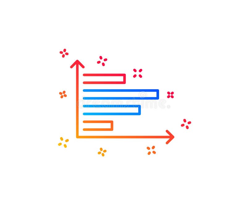 Horizontal Chart Line Icon. Column Graph Sign. Vector Stock Vector ...