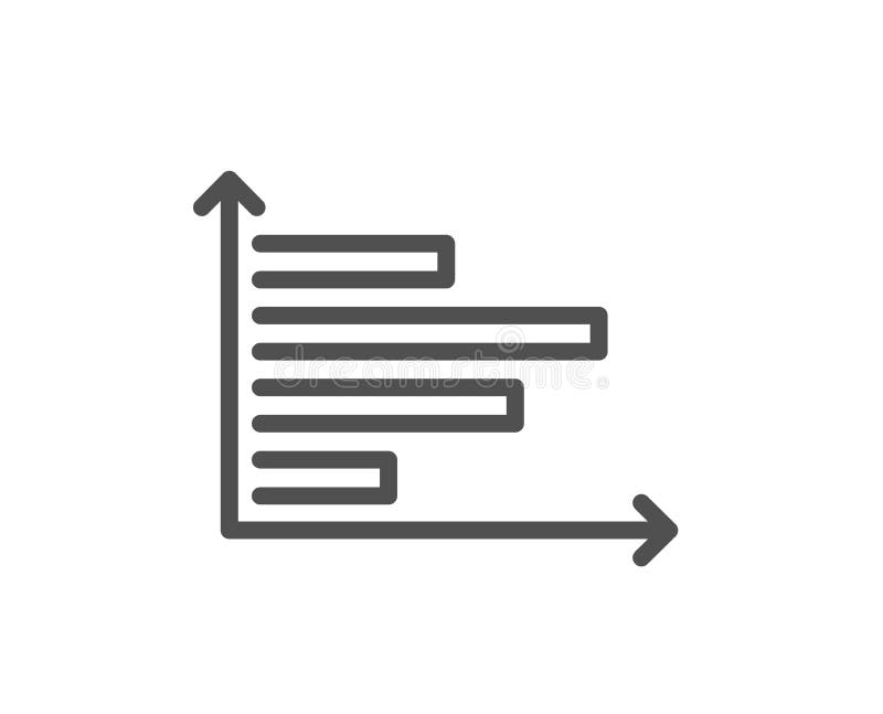 Horizontal Chart Line Icon. Column Graph Sign. Vector Stock Vector ...