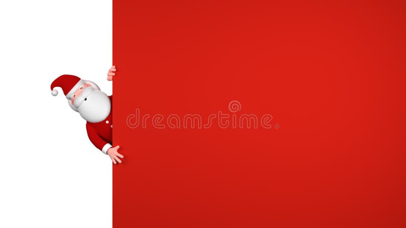 Horizontal Christmas Banner with Santa Claus and Copy Space. Stock ...