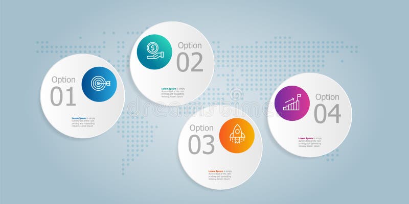 Horizontal Circle Infographic Presentation Stock Vector - Illustration ...