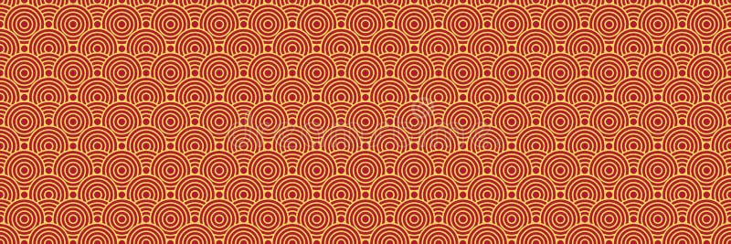 Horizontal Circle Traditional Asian Pattern for Background Stock Vector ...