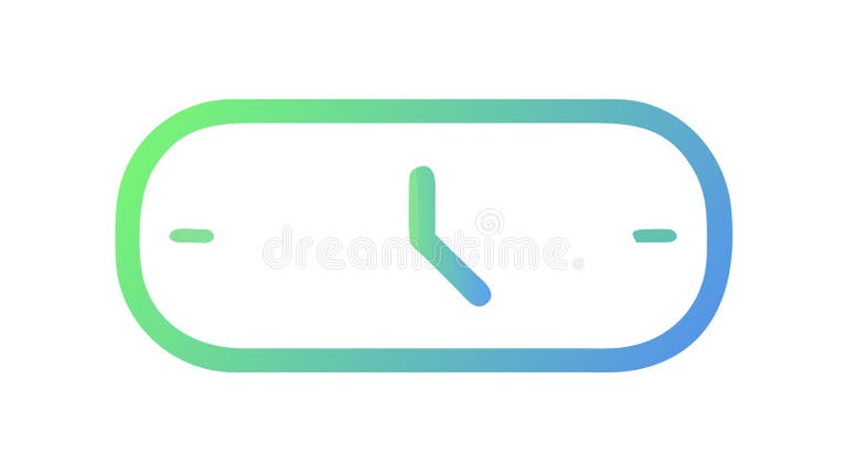 Horizontal Clock Timer: Time, Schedule Progress. Vector Design ...