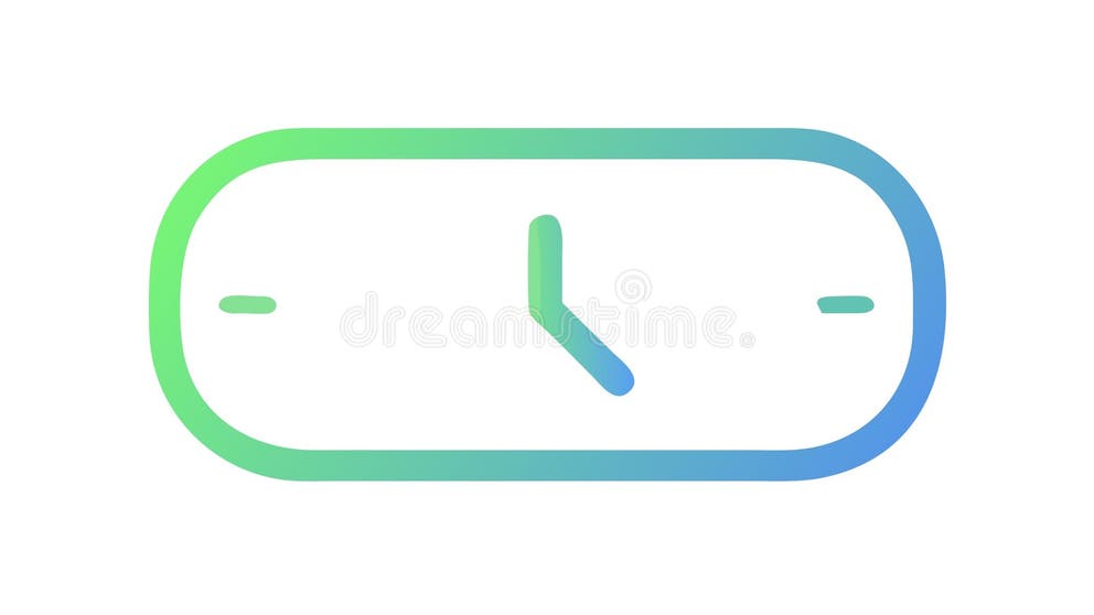 Horizontal Clock Timer: Time, Schedule Progress. Vector Design ...