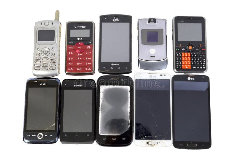 Different Generations of Mobile Phones Stock Photo - Image of cell ...